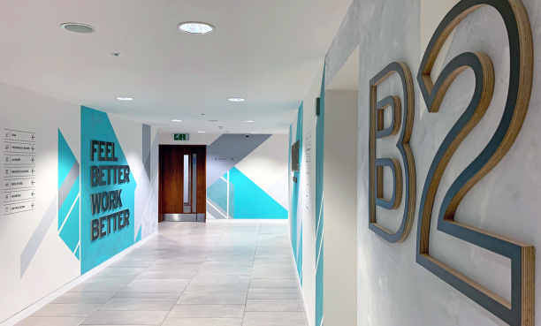 Wellbeing Office Wall Transformation at Colmore Building – Soulful Creative