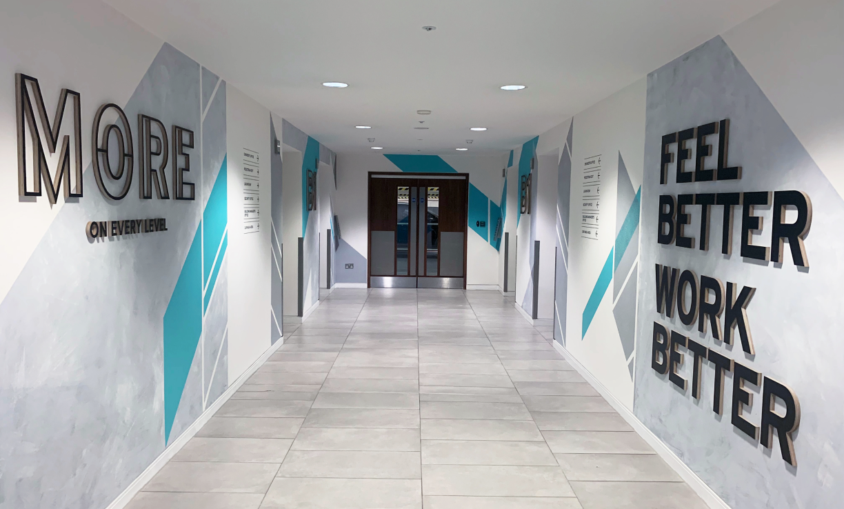 Wellbeing Office Wall Transformation at Colmore Building – Soulful Creative