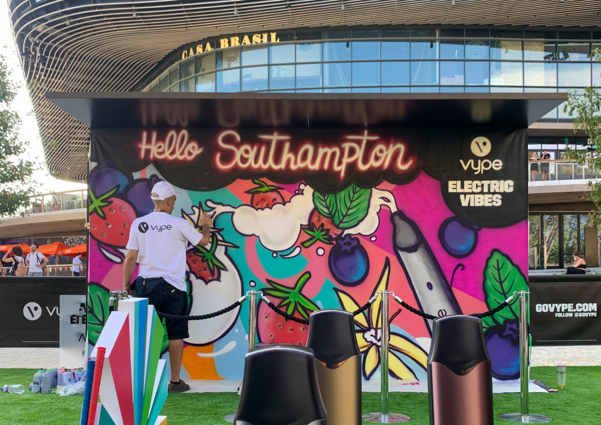 Live Art Graffiti Mural & Custom Merchandise for Vype Brand Promotion ...
